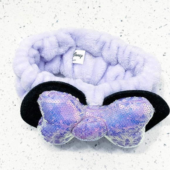 Disney | Skincare | Disney Minnie Headband Purple Sequin 3d Teddy ...